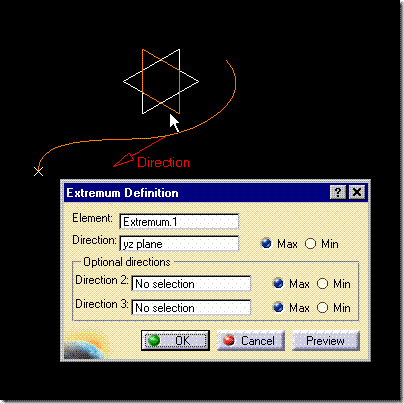 CATIA Surface Design: Extremum and Polar Extremum Creation